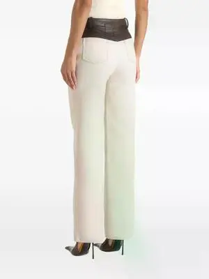 Manière De Voir Paneled Straight Leg Jeans