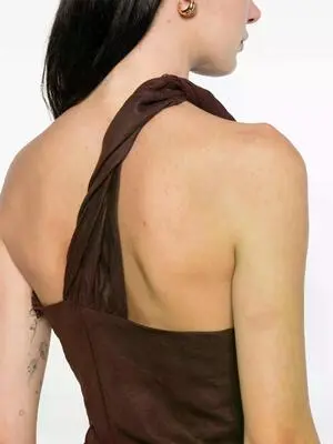 Faithfull The Brand Agua One-shoulder Top - Brown