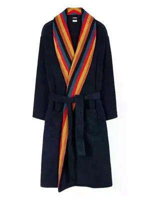 Paul Smith Striped-panel Robe - Blue