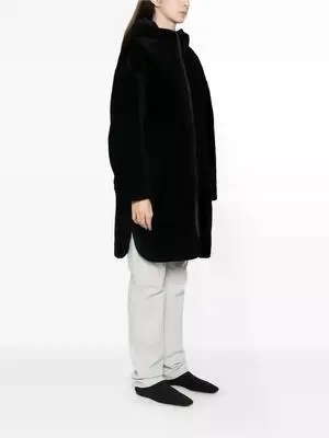 YVES SALOMON Hooded Zip-fastening Fur Coat
