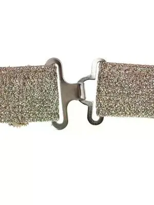 Versace Metallic Lurex Bow Tie - Grey