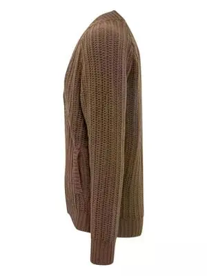 RAKKI Ribbed Knit V-neck Cardigan