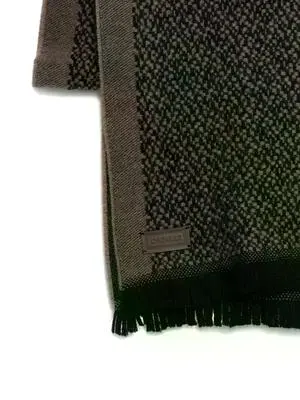 Canali Fringed Scarf - Brown