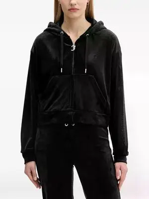 Juicy Couture Embellished Sleeve Zip-through Hoodie