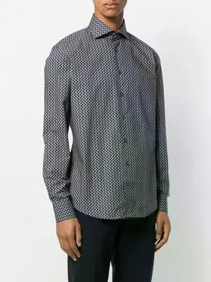 DELL'OGLIO Floral Print Shirt - Blue
