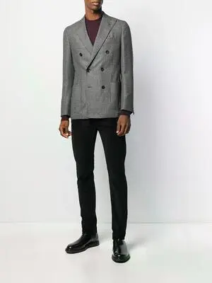 DELL'OGLIO Houndstooth Check Blazer