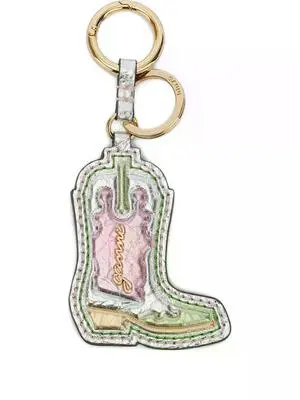 GANNI Boot Keyring Silver