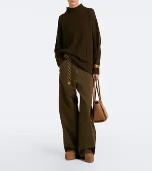 GIANVITO ROSSI Suede Platform Loafer Pumps - Brown