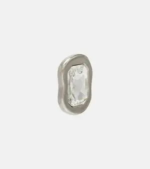 Givenchy Sculptural Crystal Embellished Earrings - Silver