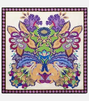 La DoubleJ Printed Silk Twill Scarf - Multicoloured