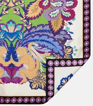 La DoubleJ Printed Silk Twill Scarf
