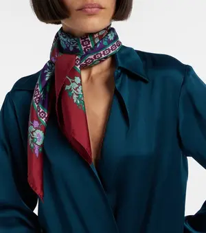 La DoubleJ Printed Silk Twill Scarf