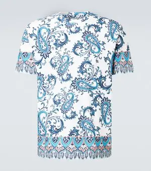 Etro Paisley Cotton T-shirt - Blue