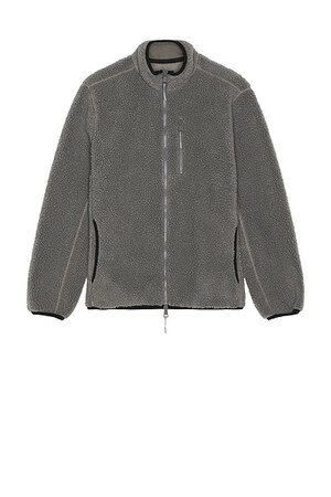 Beyond Yoga Boucle Fleece Zip Jacket - Shadow Grey
