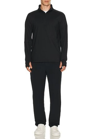 Beyond Yoga Warm Up Quarter Zip Pullover - Black