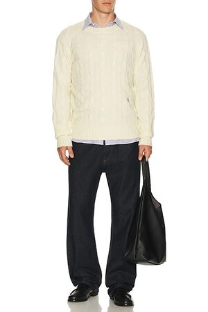 Sporty & Rich Cable Knit Cashmere Sweater