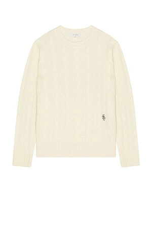 Sporty & Rich Cable Knit Cashmere Sweater