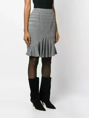 Dior 1990s Ruffled Hem Mini Skirt