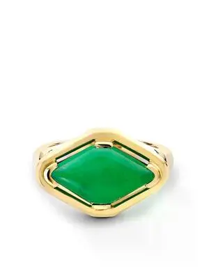 PRAGNELL 18kt Yellow Contemporary Jadeite Ring - Gold