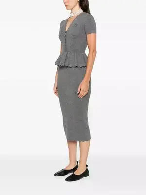 SELF-PORTRAIT Peplum Midi Dress