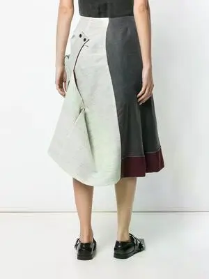 Comme Des Garçons 1998 Deconstructed Draped Skirt - Grey