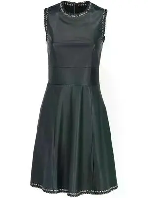 Balenciaga 2010s Lambskin Whipstitch Dress - Blue