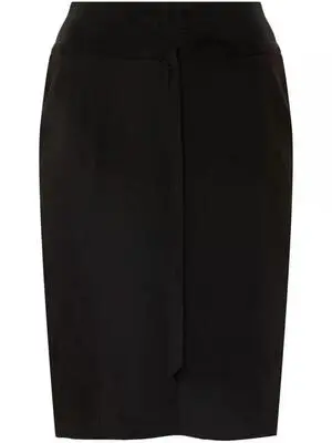Dior 1990s Bow Detail Skirt - Brown