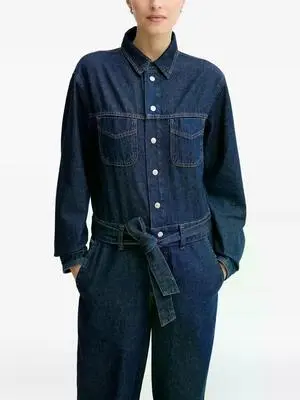 Marc O'polo Belted Denim Jumpsuit - Blue
