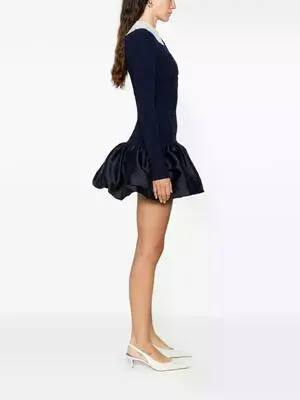 SELF-PORTRAIT Scalloped Collar Pocket Mini Dress