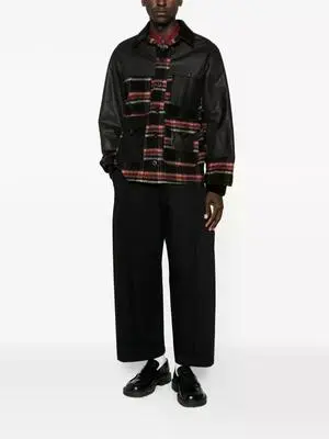 Junya Watanabe X Comme Des Garçons Check Panelled Jacket - Black