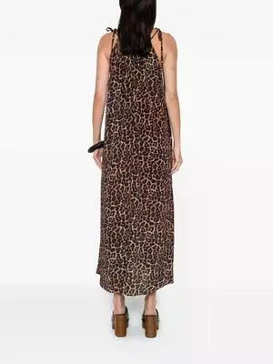 ANINE BING Flora Animal-print Midi Dress