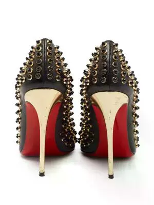 CHRISTIAN LOUBOUTIN Calf Leather Studded Stiletto Pumps