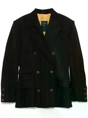 JEAN PAUL GAULTIER 1990s Pinstriped Blazer - Black