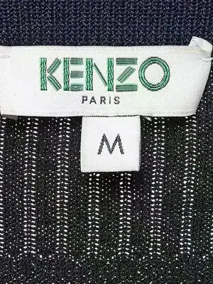 Kenzo Ribbed Knit Crew Neck Sweater With Embroidered Logo