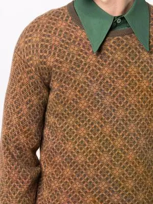 A.N.G.E.L.O. VINTAGE CULT 1970s Geometric Pattern Cashmere Jumper