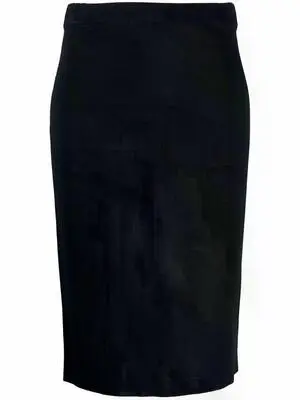 Gianfranco Ferre 1990s Knitted Pencil Skirt - Blue