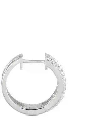 LB EXCLUSIVE 18k White Gold Diamond Hoop Earrings