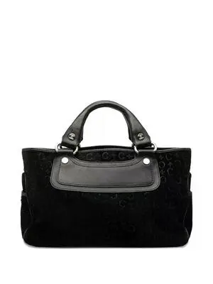Celine Macadam Suede Boogie Handbag