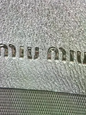 Miu Miu 2010-2025 Metallic Leather Matelasse Card Holder