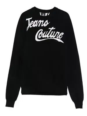 Versace Round Neck Long Sleeve Sweater