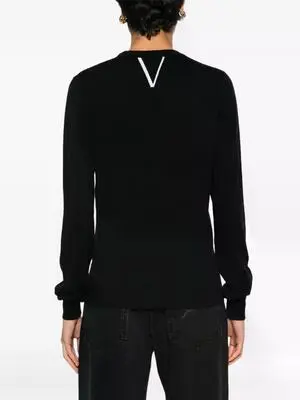 Versace Round Neck Long Sleeve Sweater