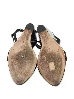 GIUSEPPE ZANOTTI 115mm Patent Leather Wedge Sandals