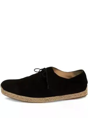 CHRISTIAN LOUBOUTIN Suede Espadrilles With Lace-up Fastening - Black