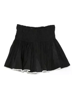 Maje Pearl Embellished Flared Mini Skirt