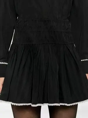 Maje Pearl Embellished Flared Mini Skirt