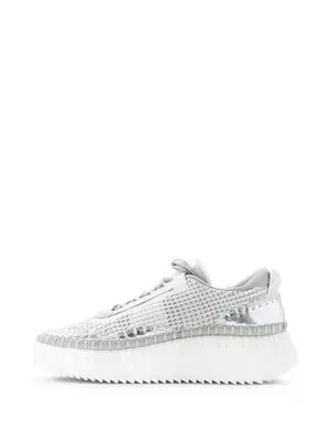 Chloé Platform Lace-Up Trainers Grey