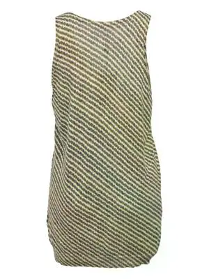 Bottega Veneta Striped Sleeveless V-neck Top