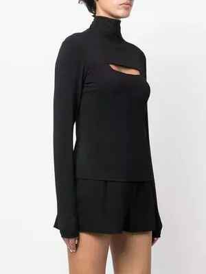 Versace 2000s Cut-out Long-sleeve Top