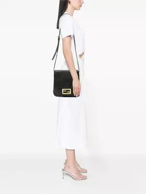 Fendi Zucchino Monogram Crossbody Bag - Black