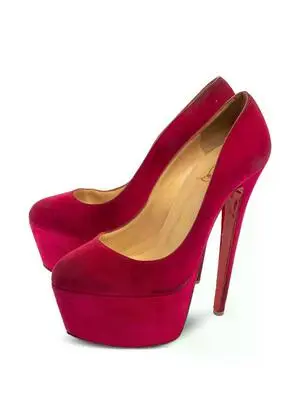 CHRISTIAN LOUBOUTIN Suede Platform Stiletto Pumps